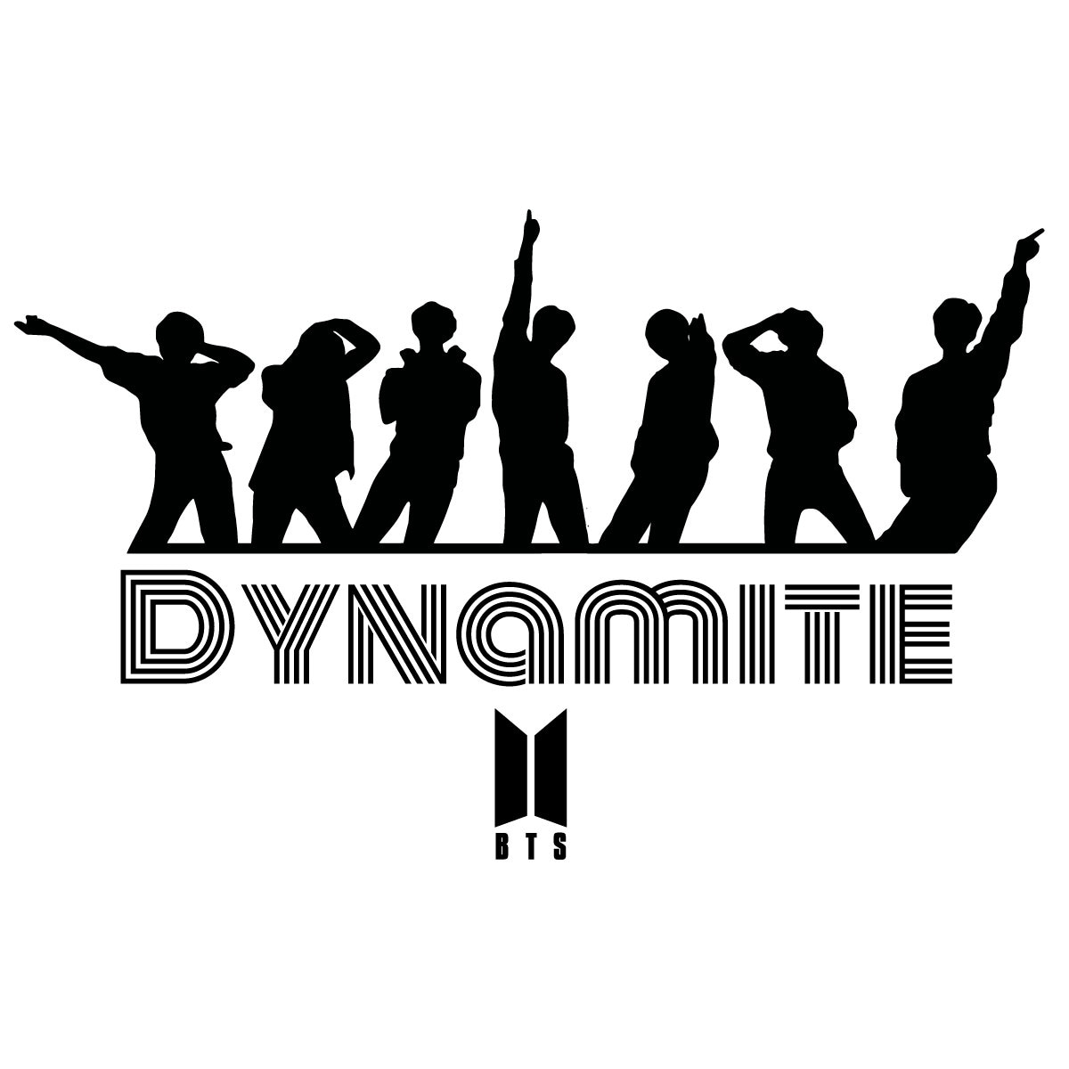 Dancing Bts Dynamite Svg Trending Svg Bts Dynamite Logo Bts | Etsy