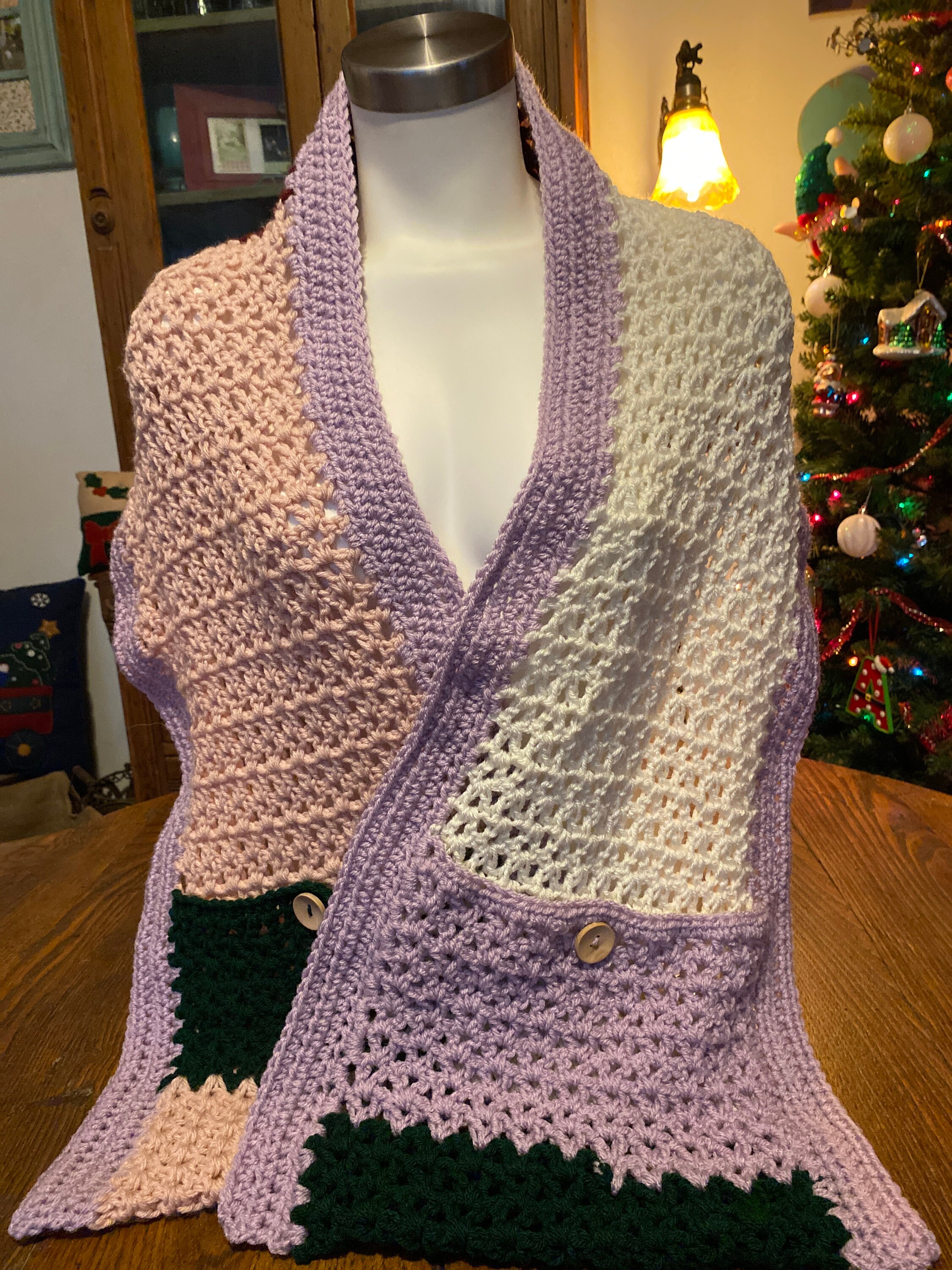 Patchwork Pocket Shawl - Etsy
