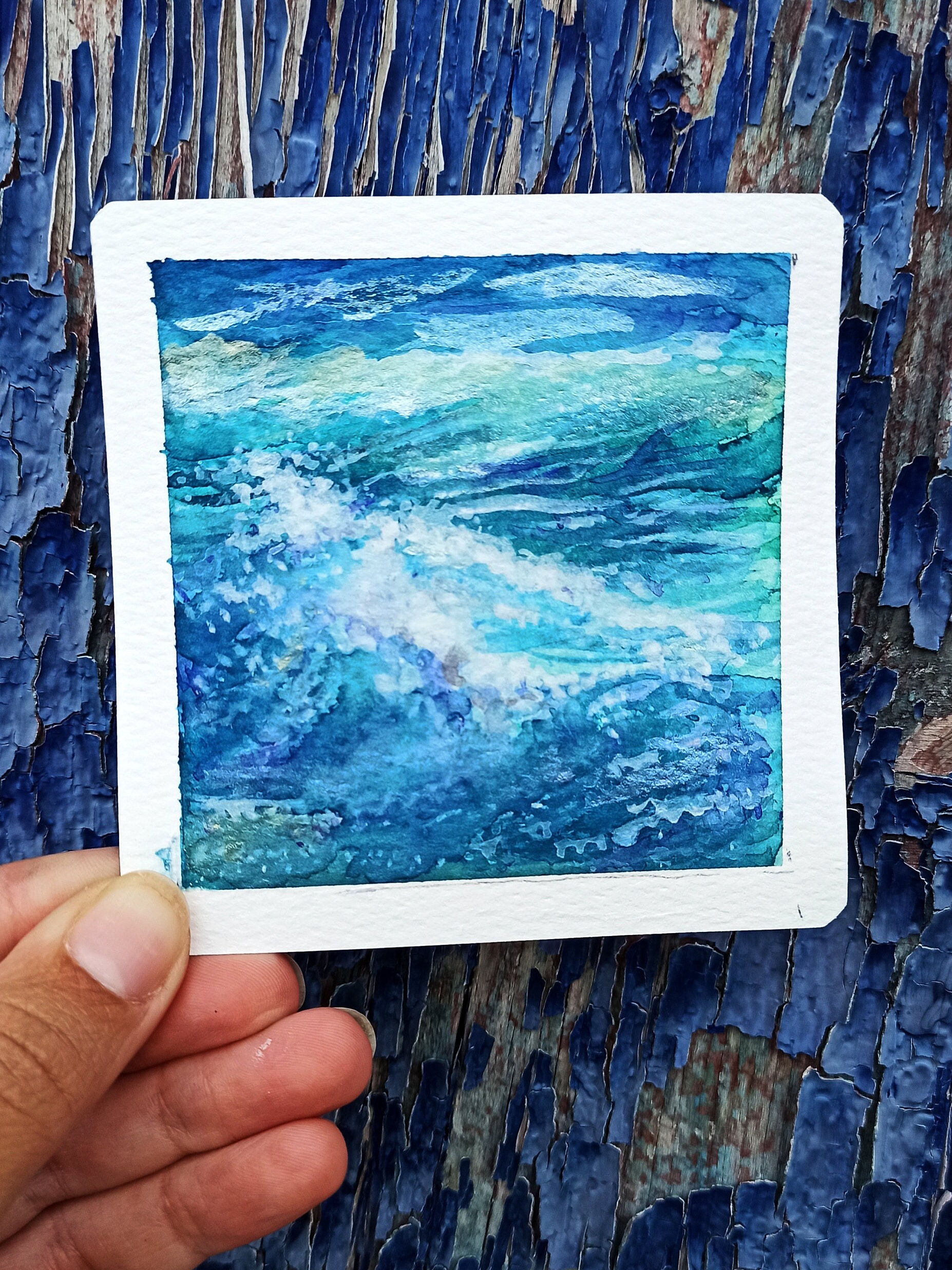 Original Watercolor Art, Sea Art, Watercolor Sea Life, Sea Adventure, Sea Calm, Sea, Purple ...