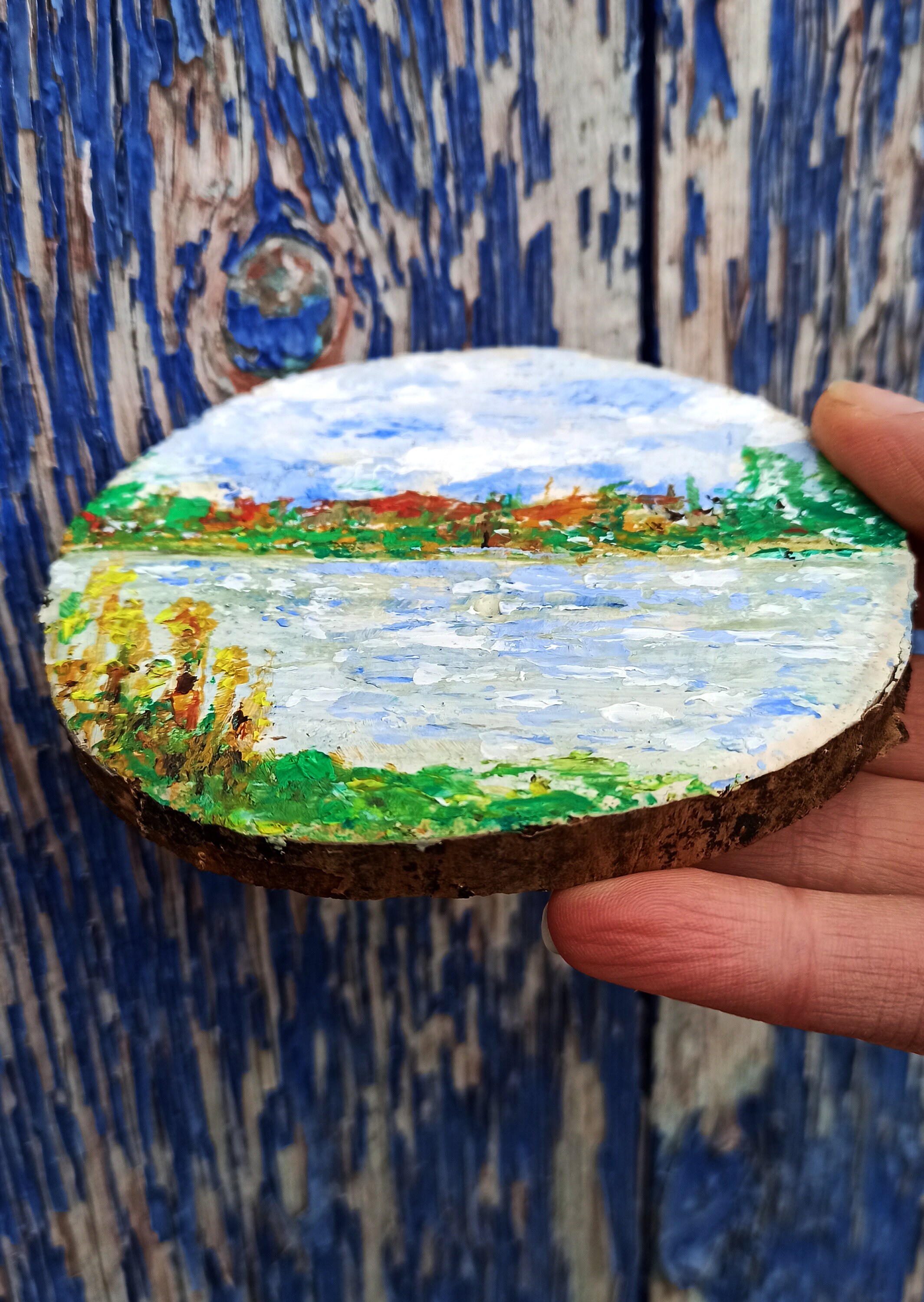 Original Oil, Rustic Art, Minimalist Painting, Eco Picture, 100% ...