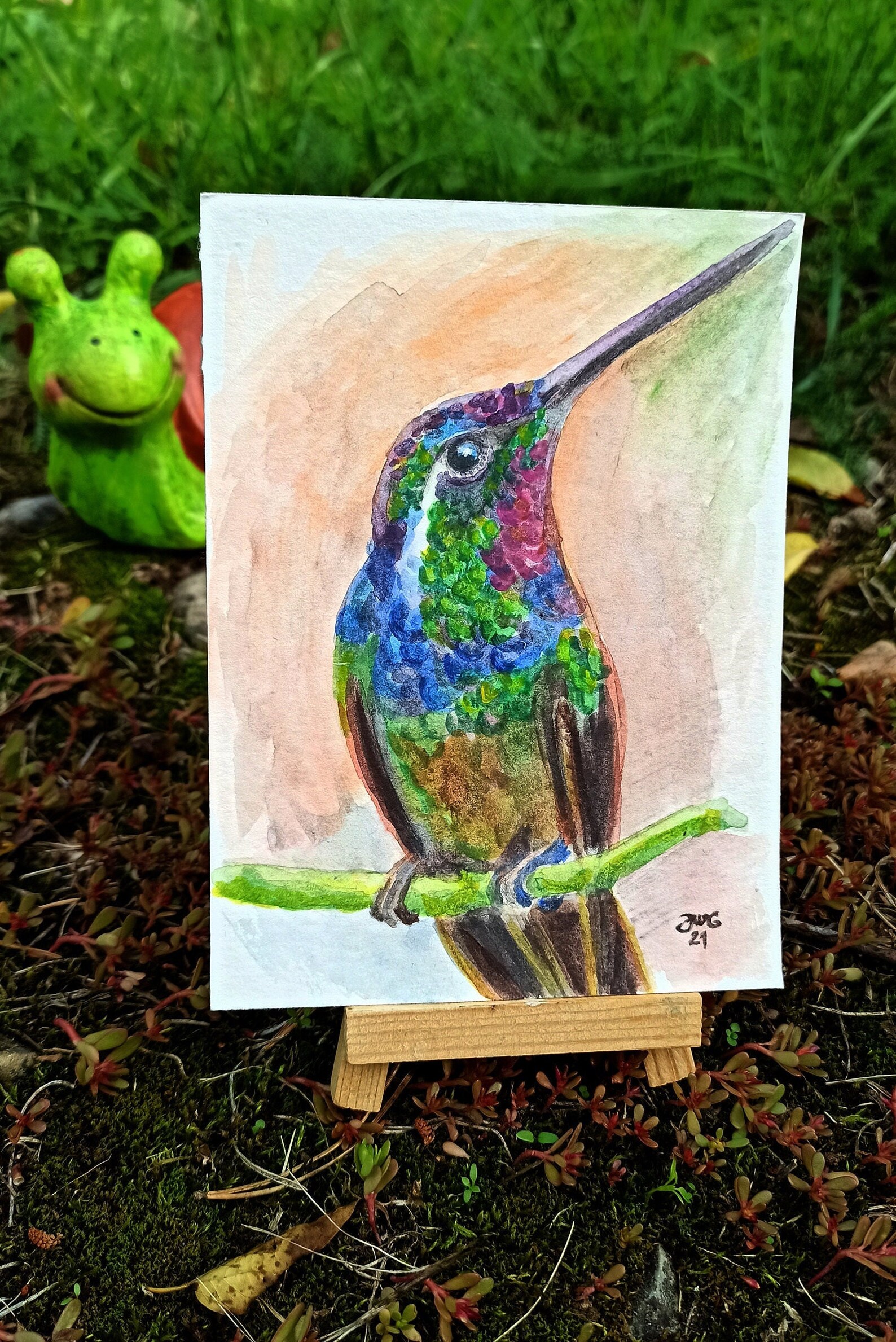 Original Miniature Bird Painting, Collectable Bird Art, Painting With a ...