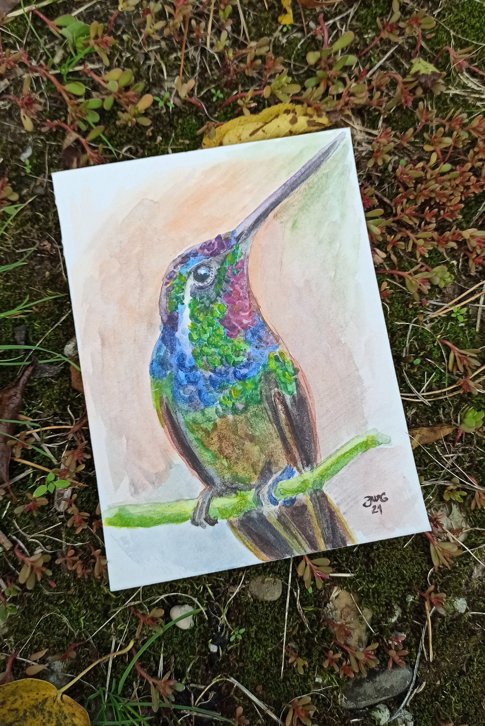 Original Miniature Bird Painting, Collectable Bird Art, Painting With a ...
