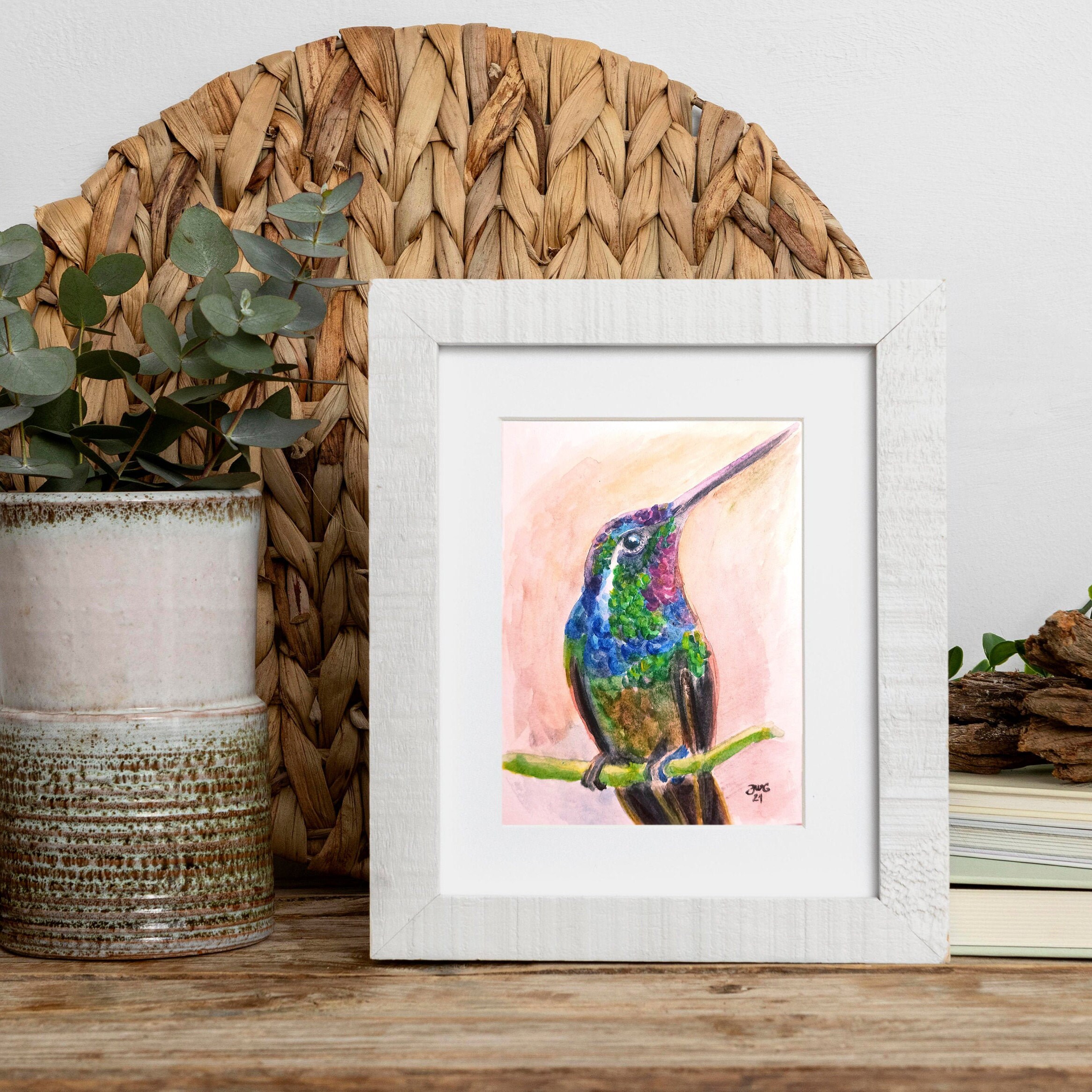 Original Miniature Bird Painting, Collectable Bird Art, Painting With a ...