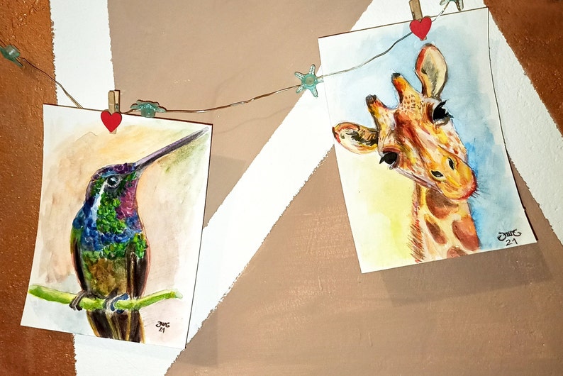 Original Miniature Bird Painting, Collectable Bird Art, Painting With a ...