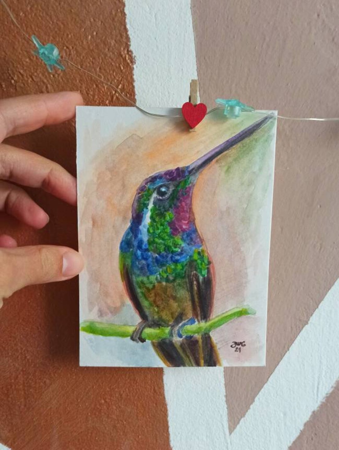 Original Miniature Bird Painting, Collectable Bird Art, Painting With a ...