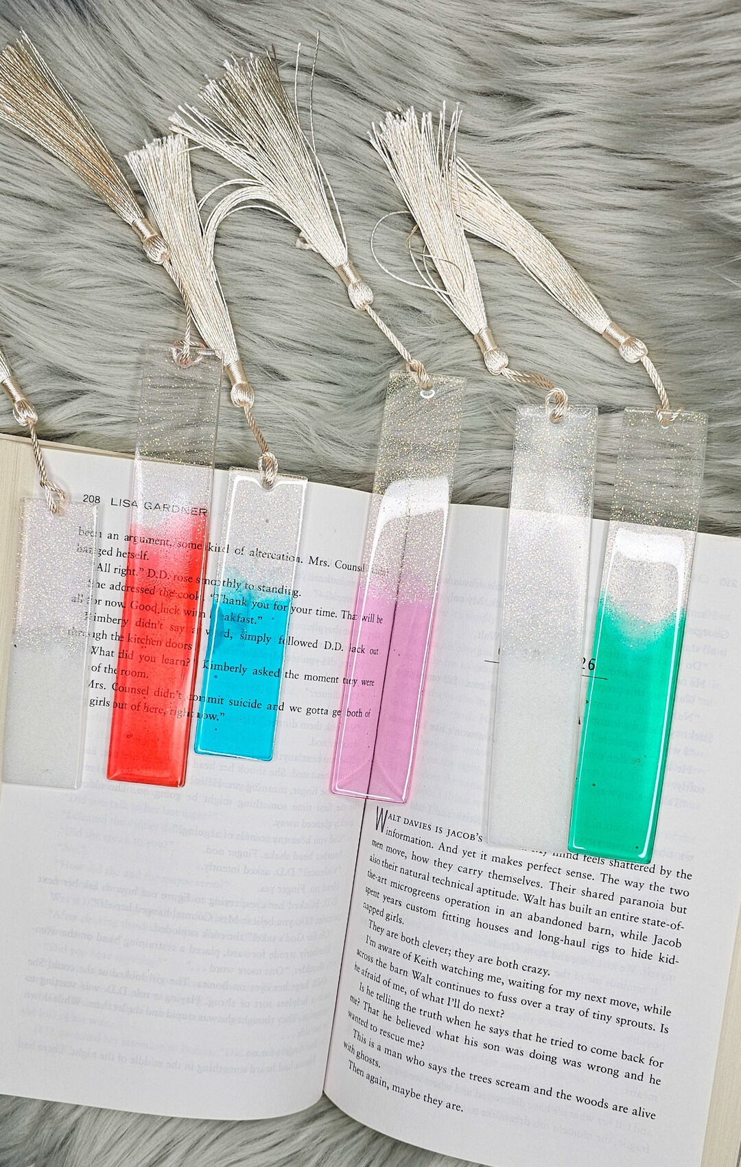 Resin Bookmark | Personalized Bookmark | Bookmark With Tassels | Resin ...