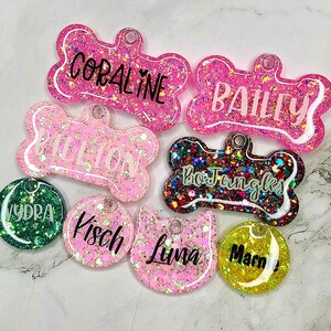All the Glitters Pet Tags - Etsy