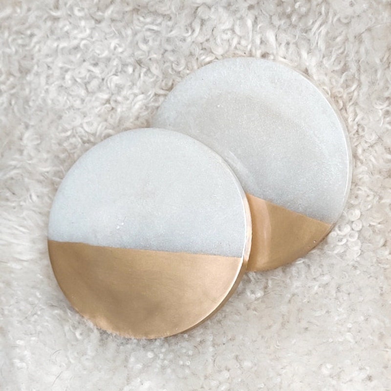 Gold Coasters - Etsy