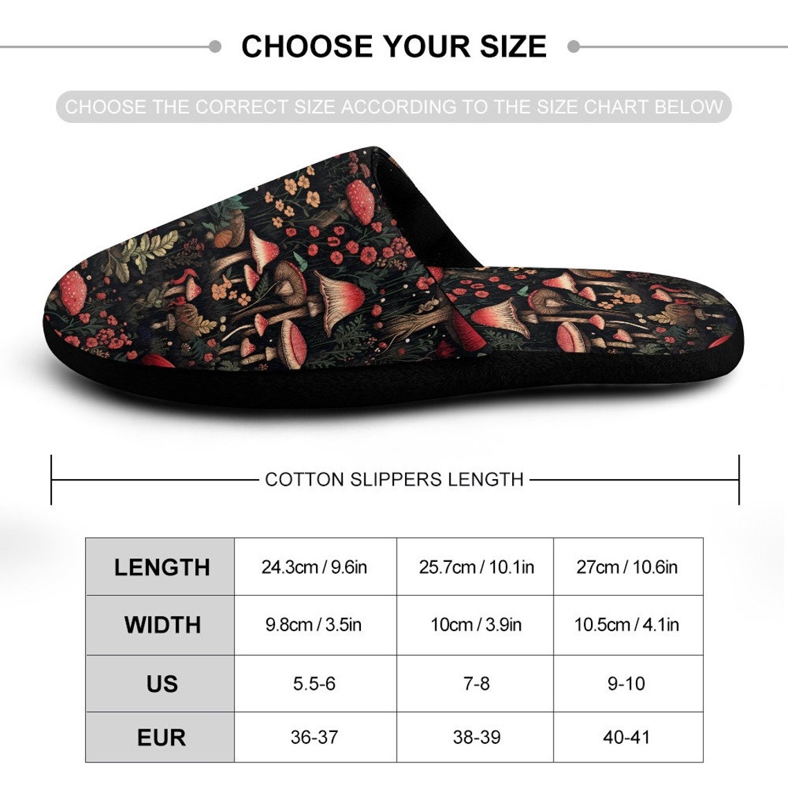 Toadstool Cottagecore Forest, Hollandy Women's Slippers, Indoor Shoes ...