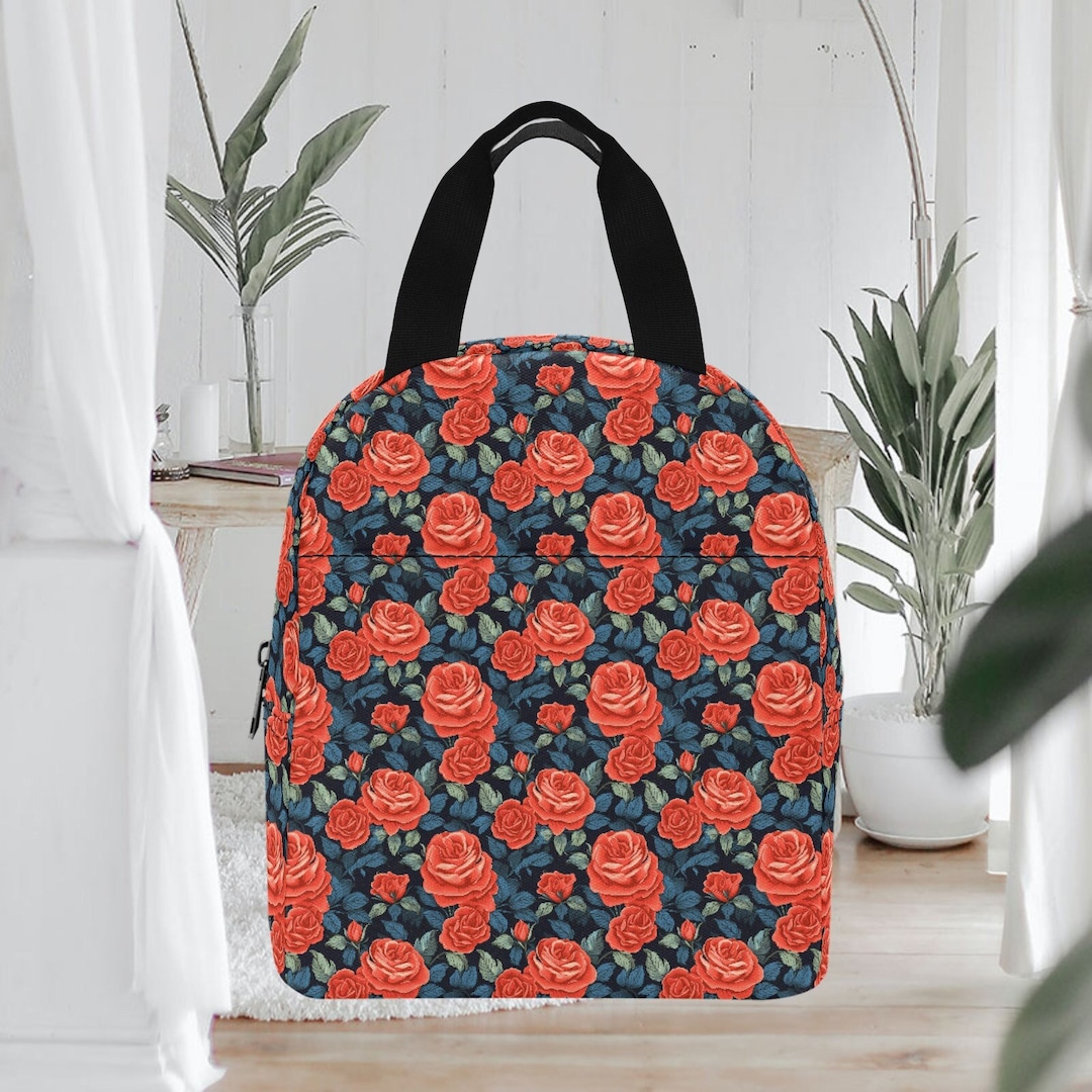 Zipper Closure Thermal Lunch Bag, Insulated Zippered Picnic Bag, Zip ...