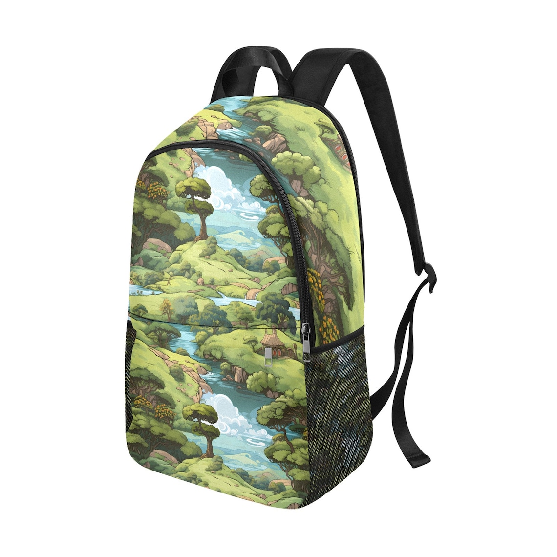 Hilly Forest Village School Backpack Multiple Compartments, Weekend Bag ...