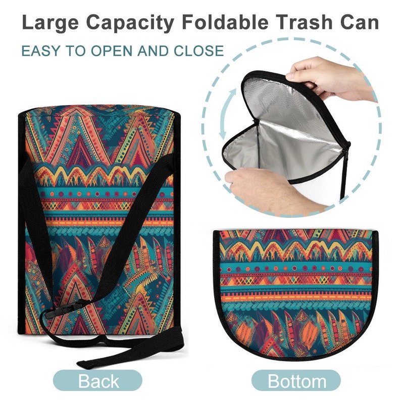 Car Bin, Boho Car Accessories, Car Garbage Bag, Pretty Trash Can, Car ...