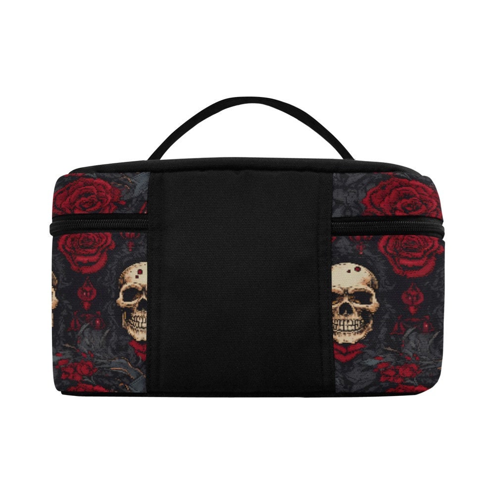 Skull & Roses Gothic Makeup Bag: Large Travel Toiletry Case - Etsy