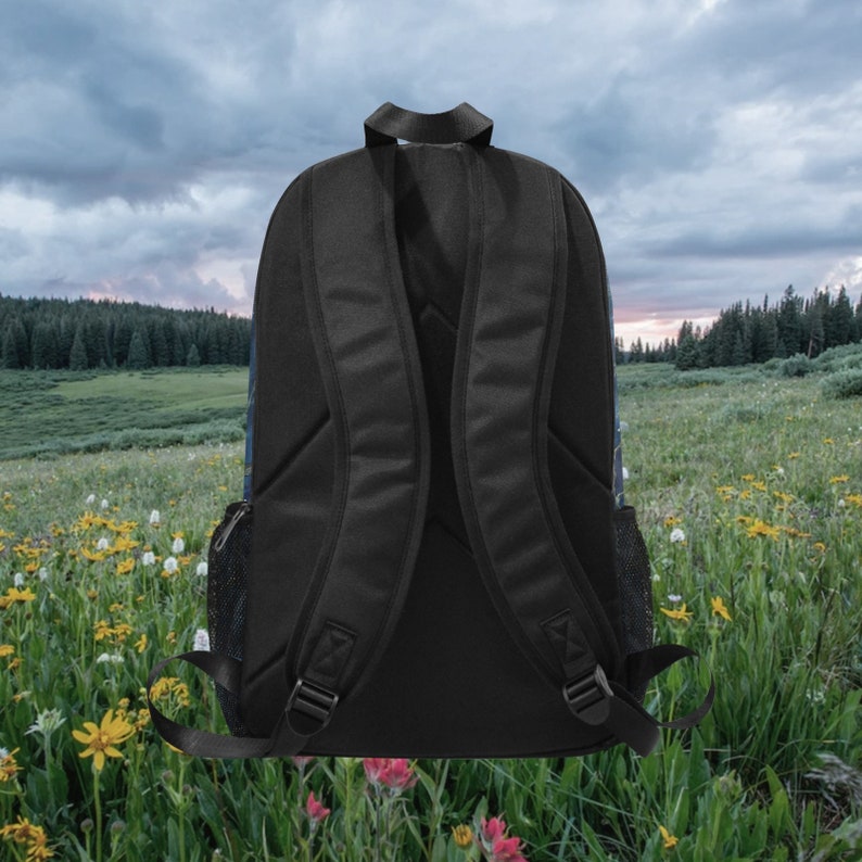 Blue Midnight Sky and Moon, Large School Rucksack, Laptop Rucksack ...