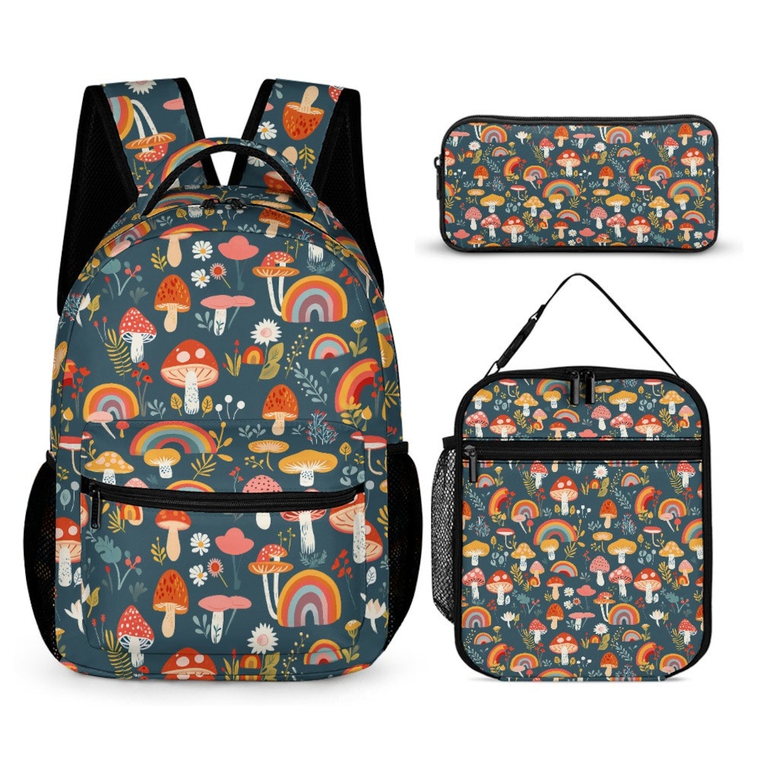 Three Piece School Set, School Bag, Matching Set, Pencil Case, Lunchbox ...