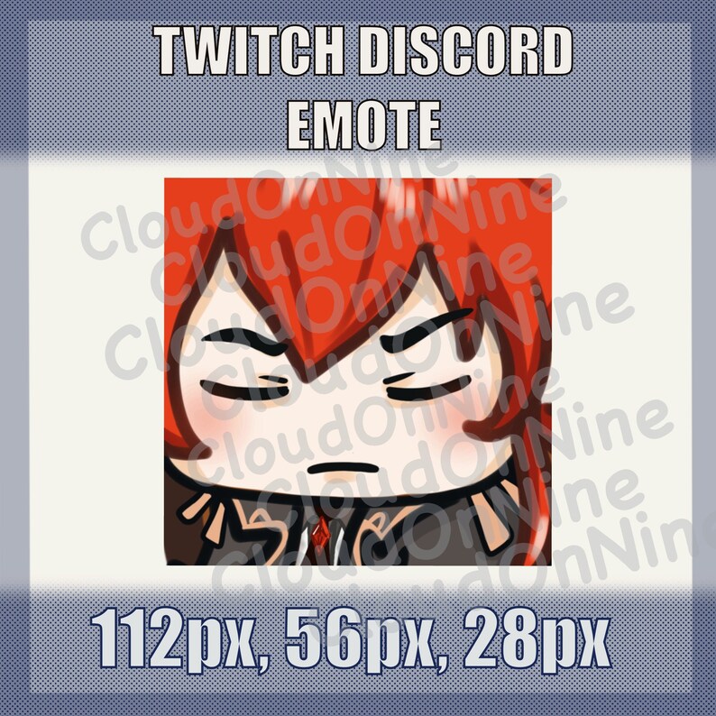 Diluc Genshin Impact Twitch Discord Emote Diluchmph - Etsy