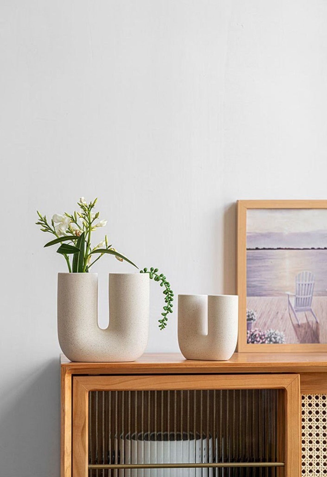 Modern Circular Hollow Ceramic Vase Nordic Style U Shaped - Etsy