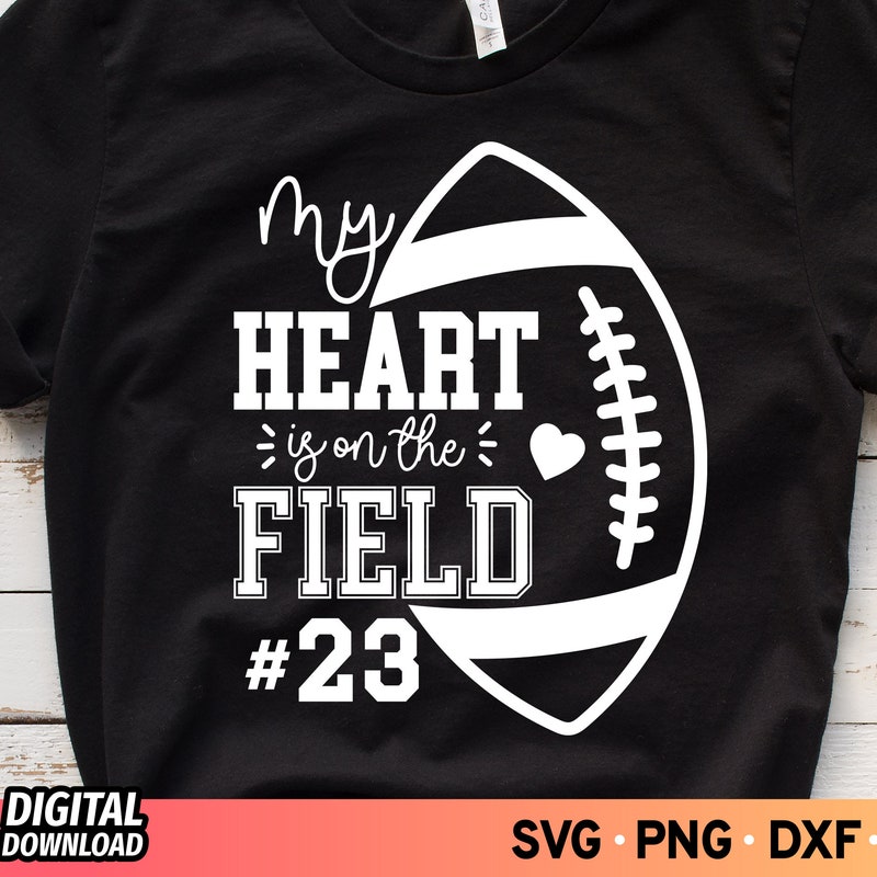Football Heart Svg - Etsy