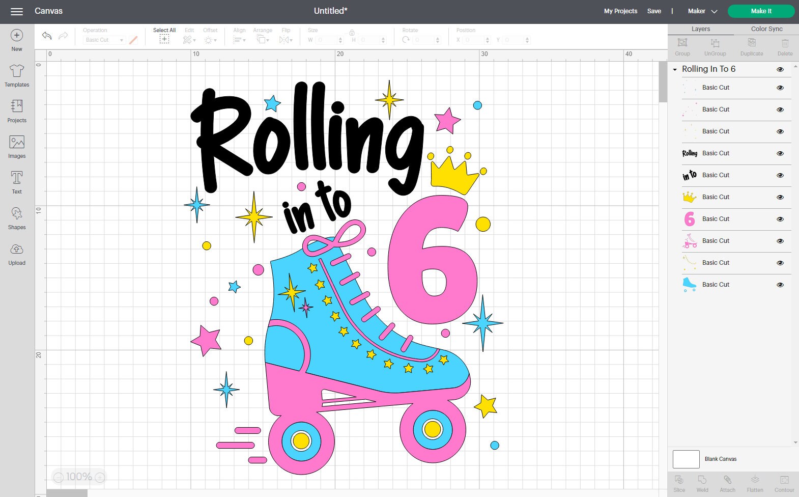 Rolling Into 6 SVG Roller Skate Svg 6th Birthday Svg | Etsy