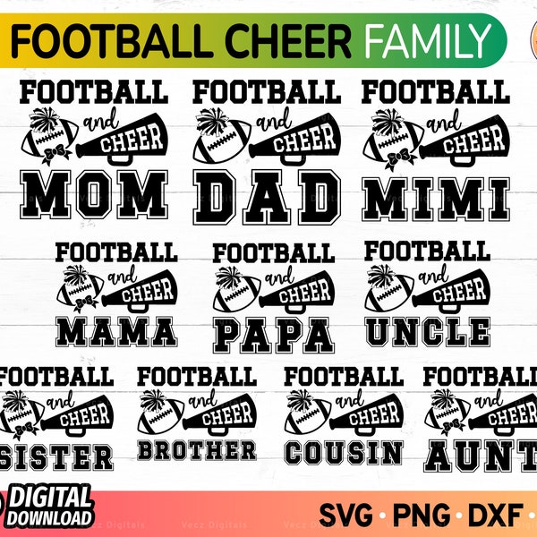 Football and Cheer Svg - Etsy