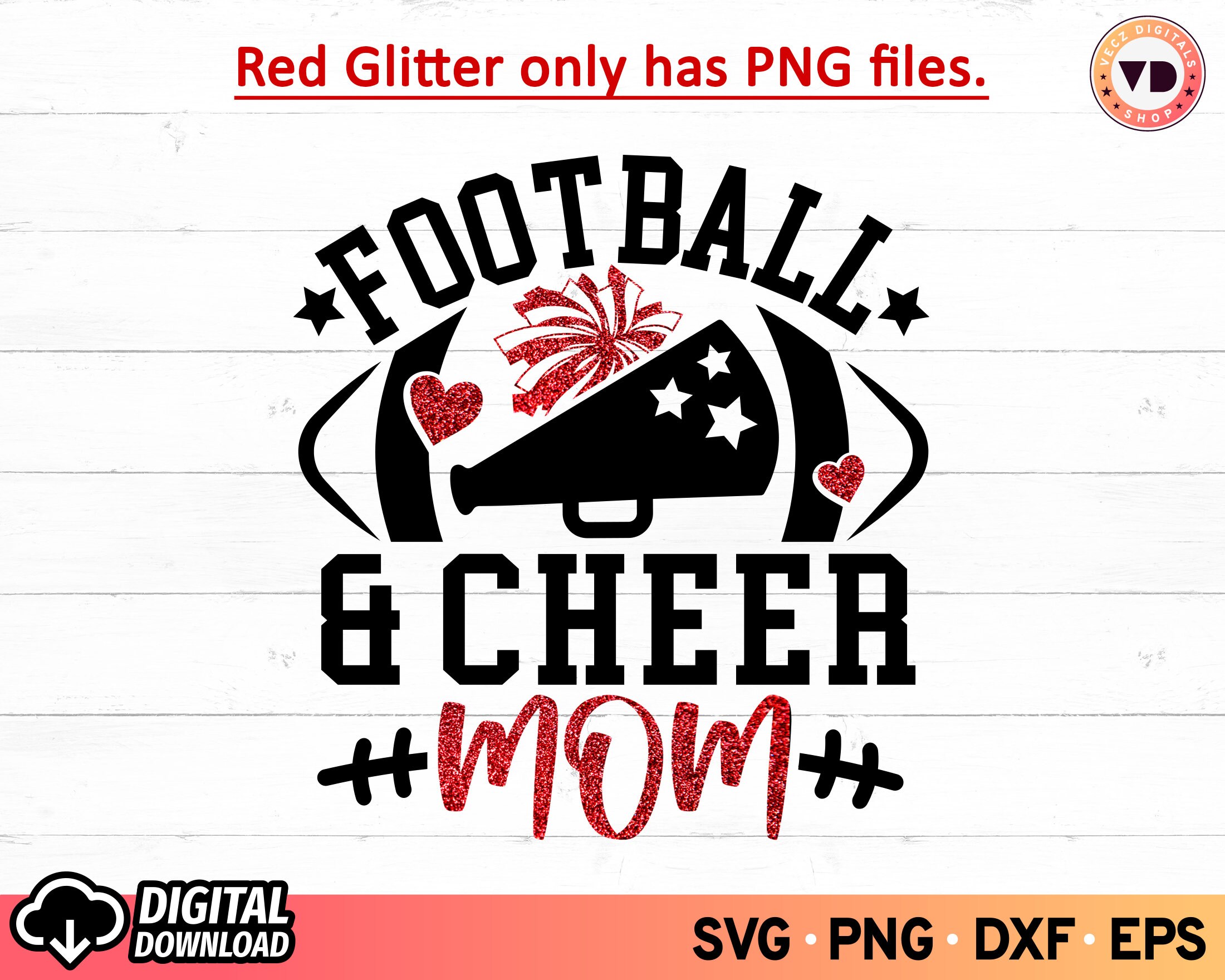 Football and Cheer Mom SVG Cheer Megaphone Svg Football Mom - Etsy