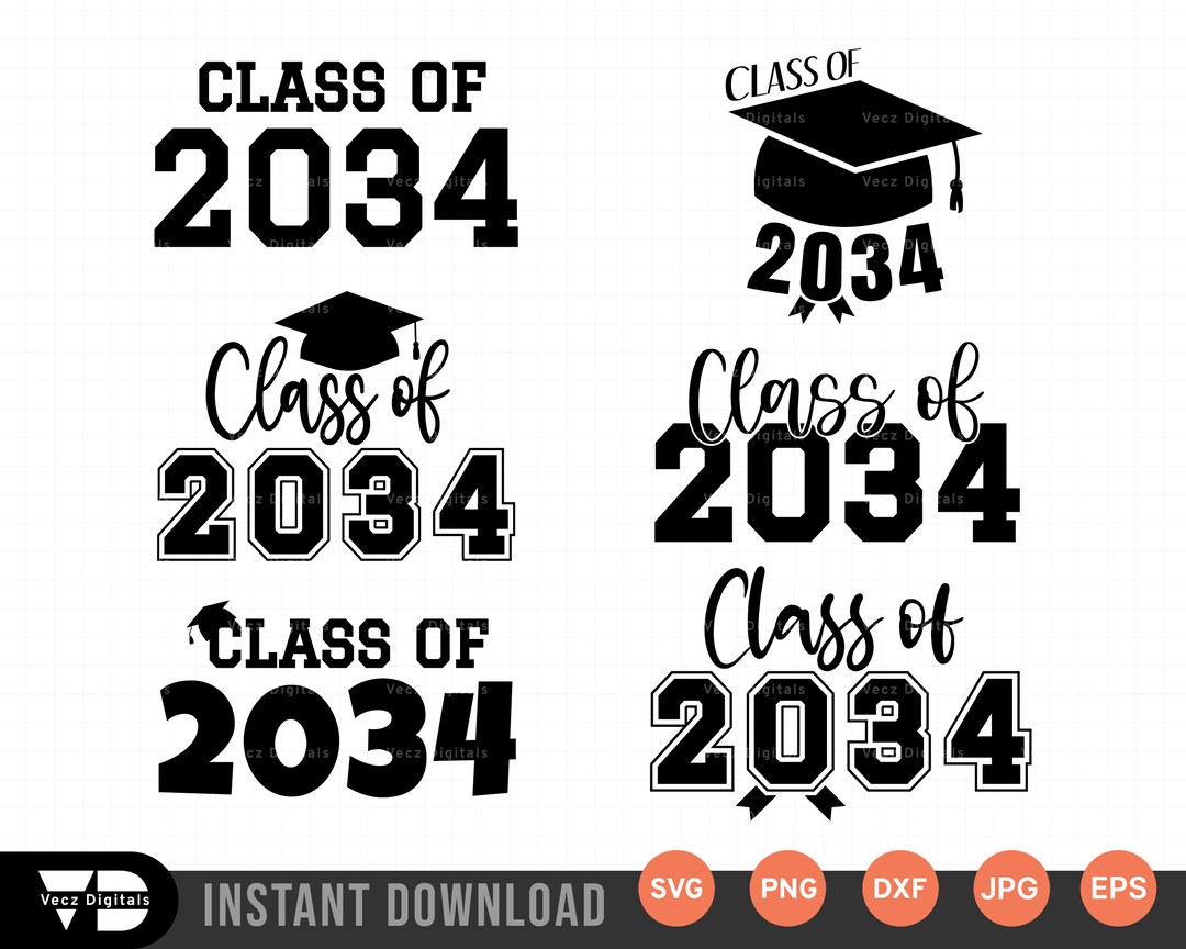 Class of 2034 SVG Bundle, Class of 2034 Svg Rainbow, Class of 2034 Svg ...