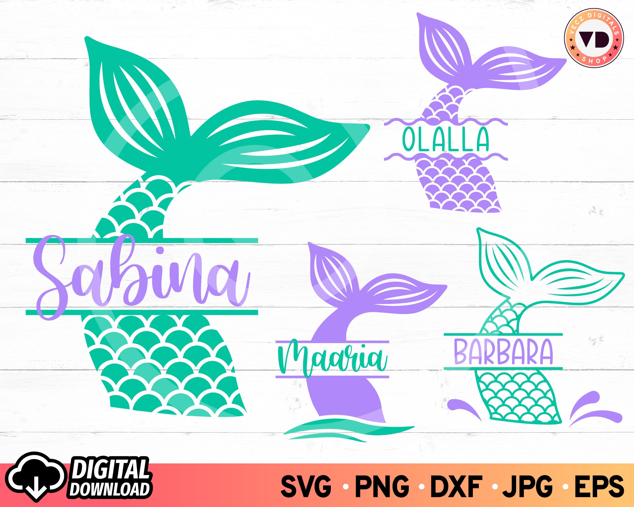 Mermaid Tail SVG Mermaid SVG Mermaid Birthday Svg Mermaid - Etsy