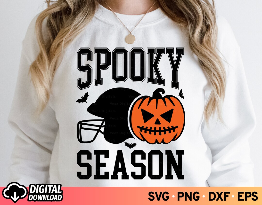 Spooky Season SVG, Football Halloween Svg, Pumpkin Halloween Svg ...