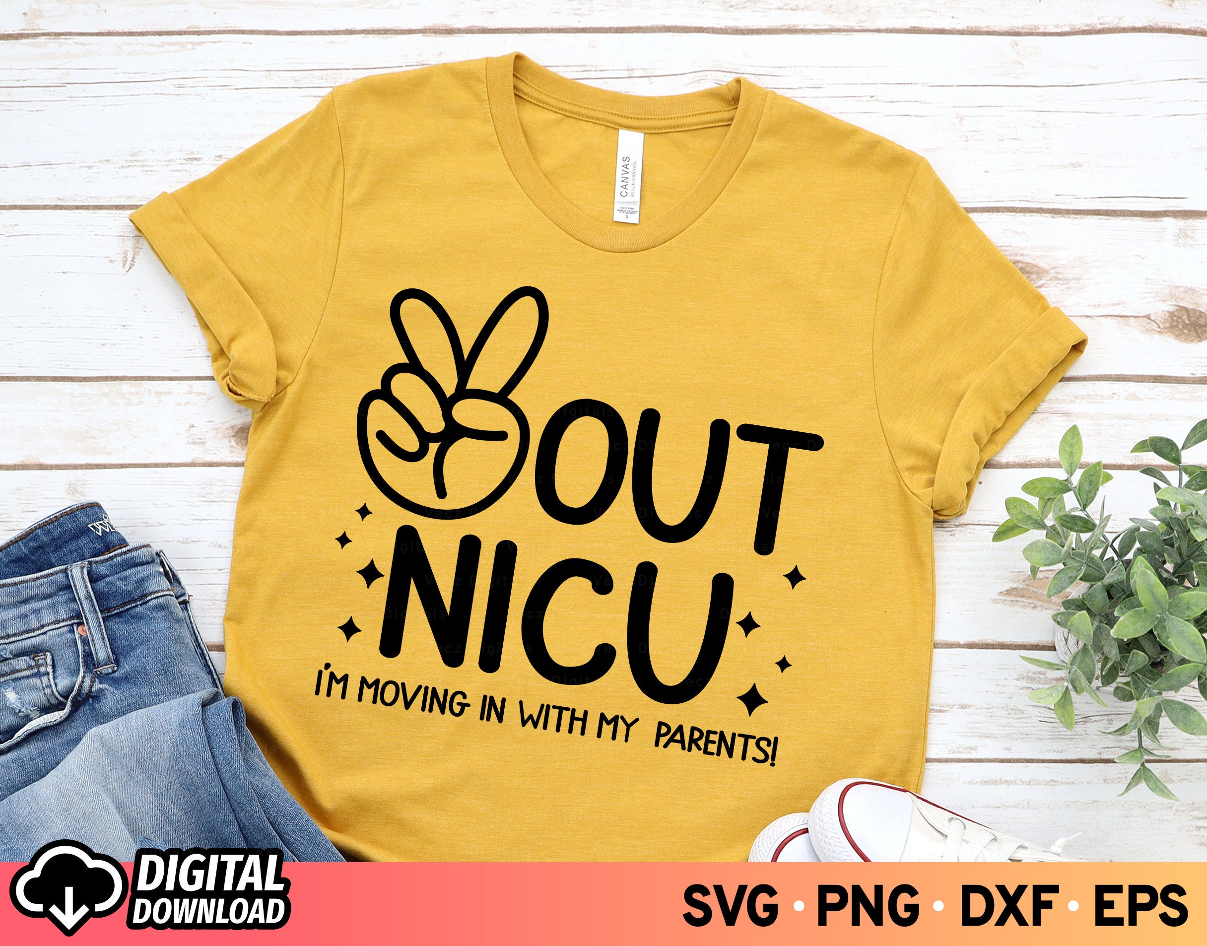 Peace Out NICU SVG Nicu Svg Moving in With My Parents Svg - Etsy