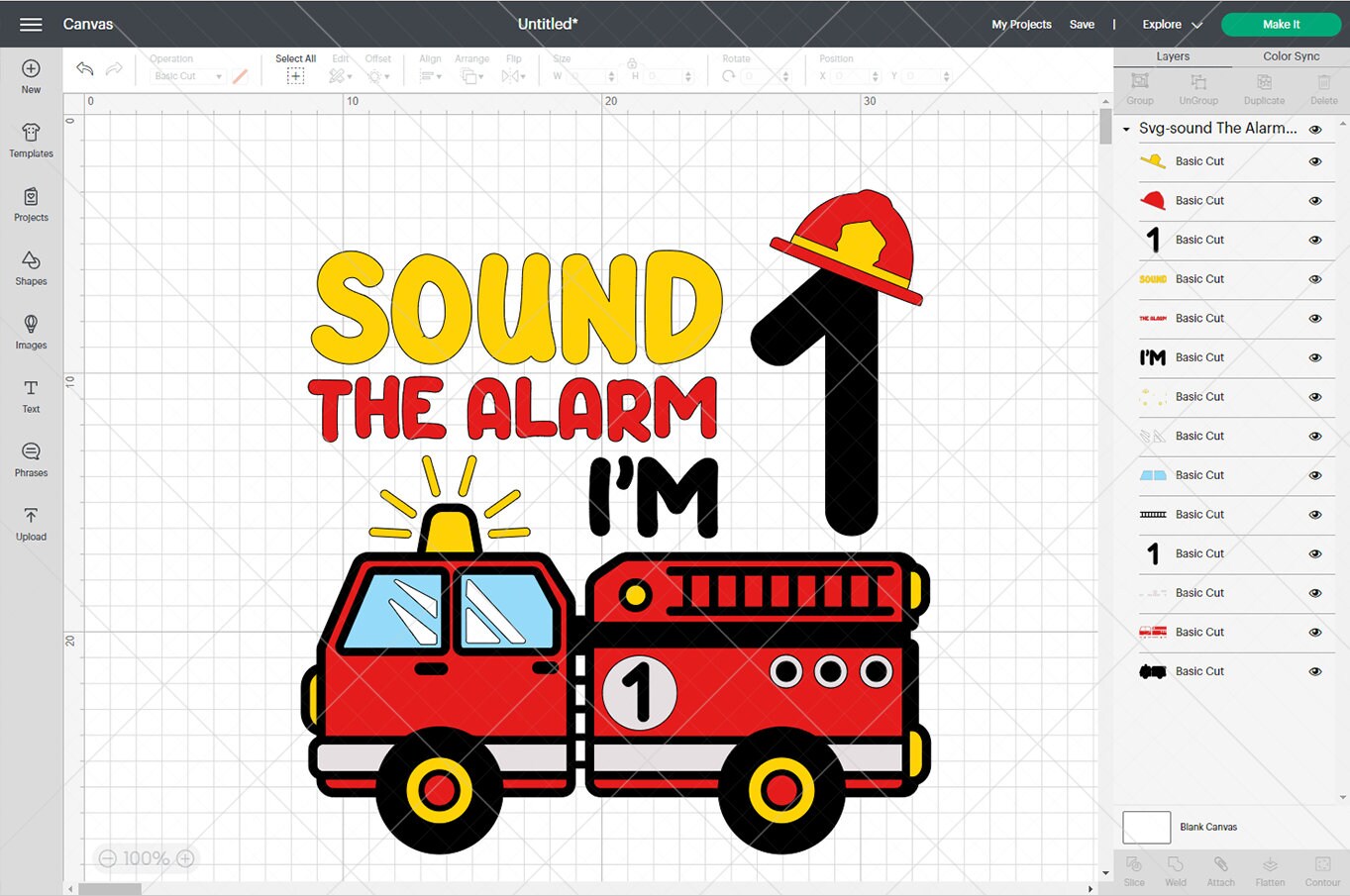 Sound the Alarm I'm 1 SVG Birthday 1st Birthday Boy Fire - Etsy