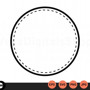 Stitch Circle Frame SVG Circle SVG Circle Monogram SVG Stam | Etsy