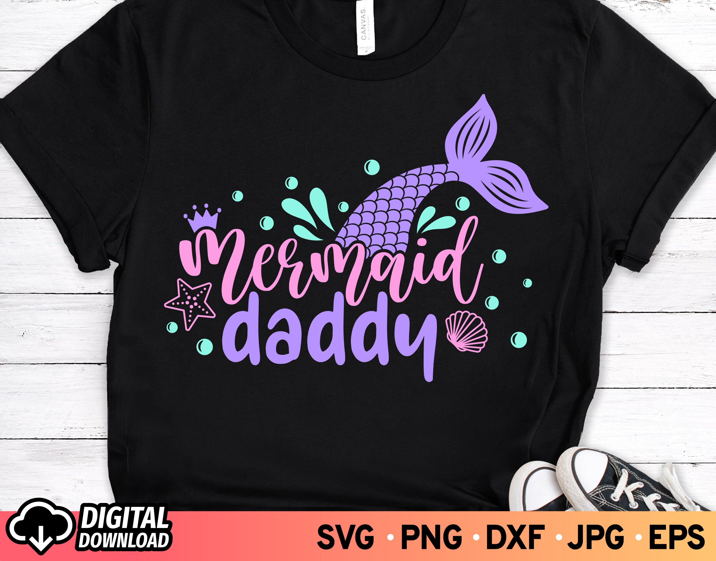 Mermaid Birthday Family Bundle SVG Mermaid Tail SVG Mermaid - Etsy