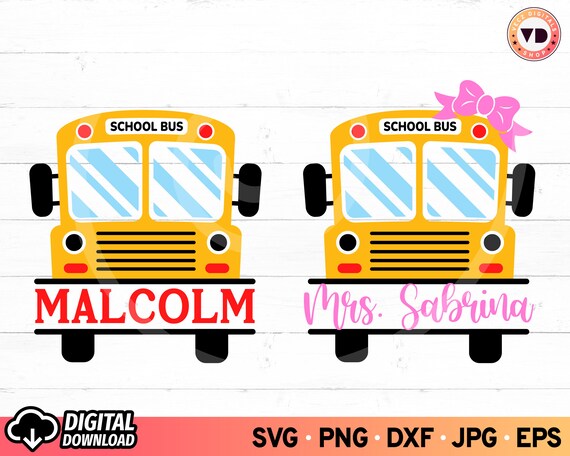 School Bus Monogram SVG School Bus Svg School Bus Driver Svg - Etsy