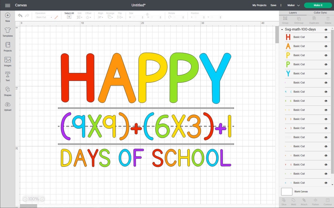 100 Days of School SVG Math Formula 100 Days of School Shirt - Etsy