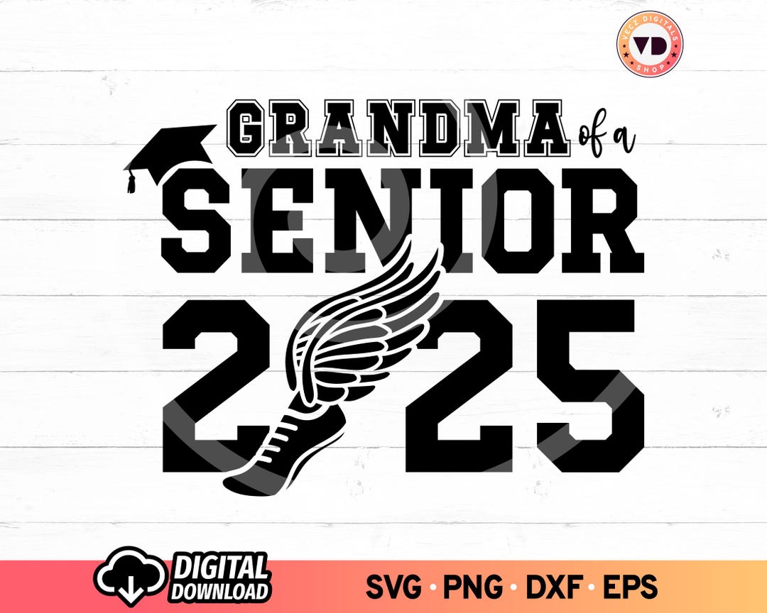 Senior Track Grandma SVG, Senior Grandma 2025 Svg, Winged Track Shoe ...