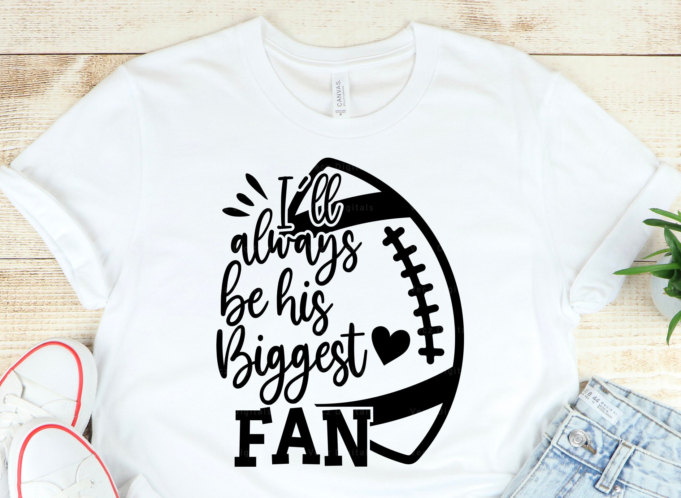 I'll Always Be His Biggest Fan SVG Football Football Mom - Etsy