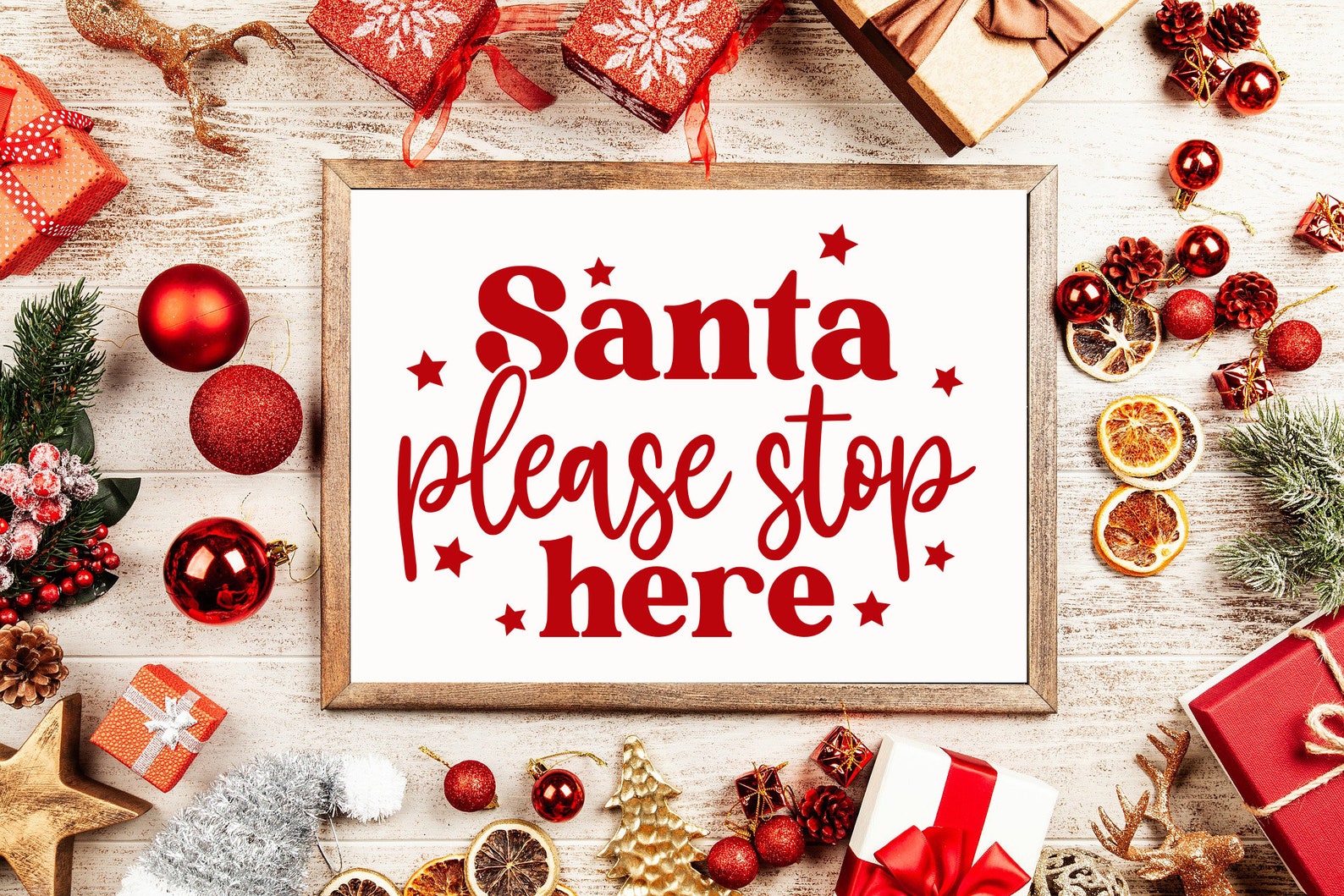 Santa Please Stop Here SVG Santa Stop Sign SVG Santa Stop | Etsy