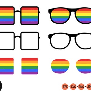 Rainbow Sunglasses Svg, Pride Sunglasses Svg, Happy Pride Month Svg ...