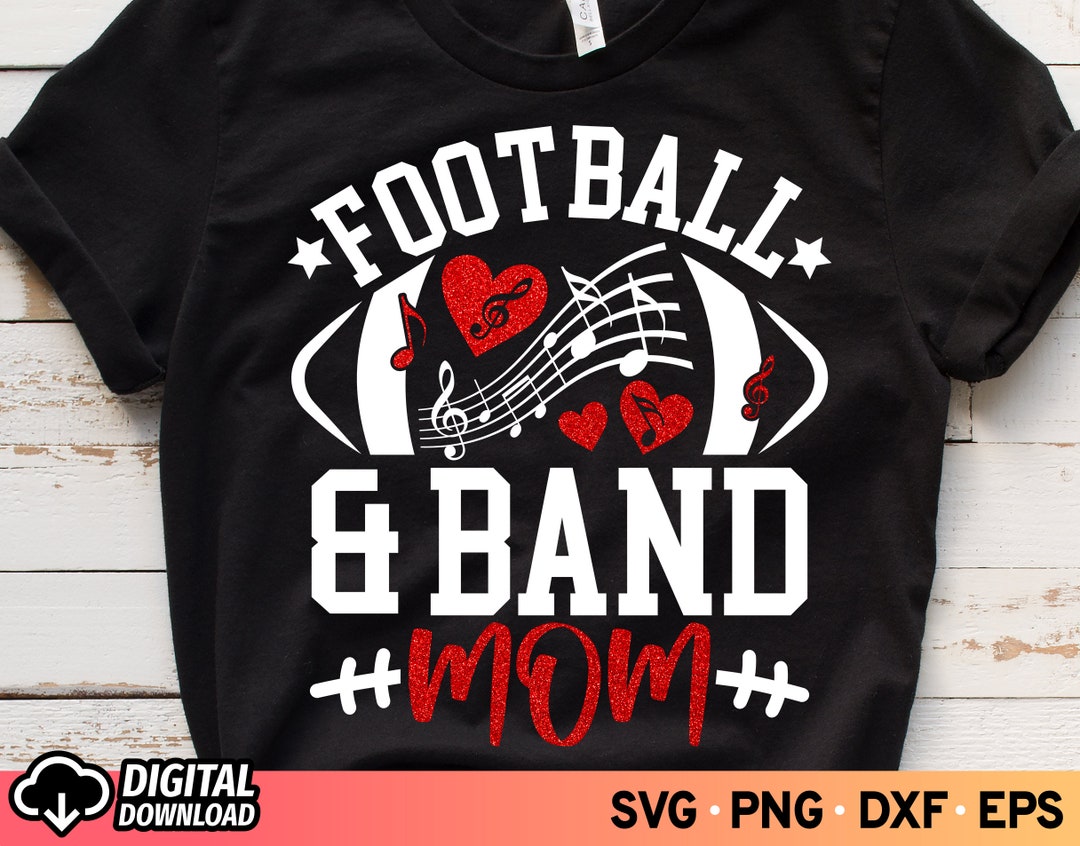 Football Band Mom SVG: Glitter Cheer Varsity Gameday Design (digital ...