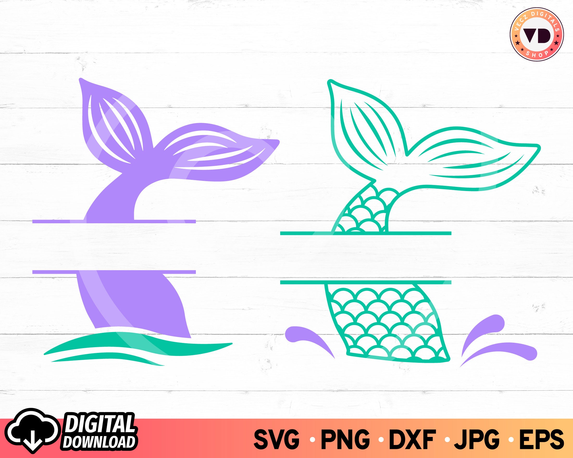 Mermaid Tail SVG Mermaid SVG Mermaid Birthday Svg Mermaid - Etsy