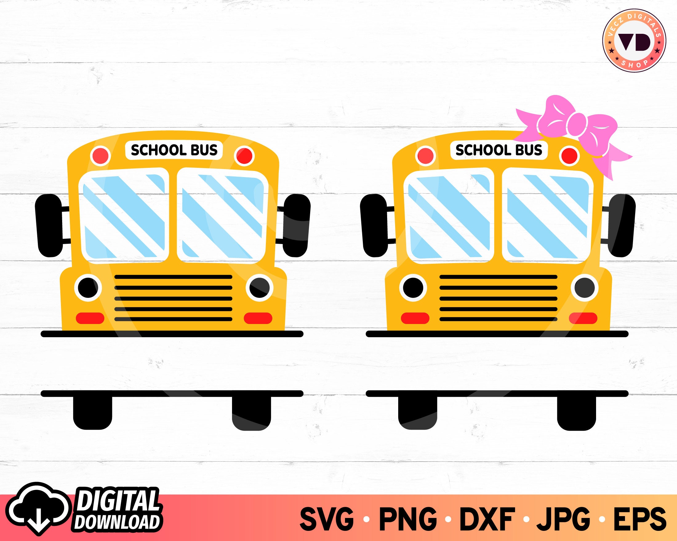 School Bus Monogram SVG School Bus Svg School Bus Driver Svg - Etsy