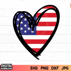 Heart Flag SVG, Fourth of July SVG, Patriotic SVG, Heart Usa Flag Svg ...