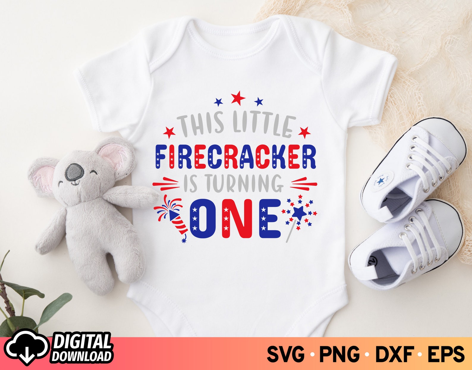 This Little Firecracker is Turning One SVG, Fourth of July Svg, Fourth ...