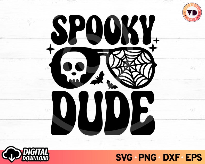 Spooky Dude SVG Boys Halloween Shirt Svg Spooky Sunglasses - Etsy