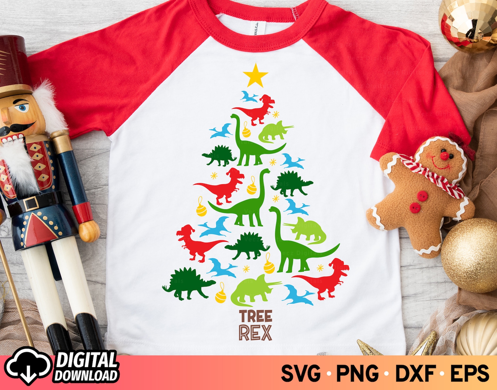 Dinosaur Christmas Tree SVG Christmas Svg Tree Rex Christmas - Etsy