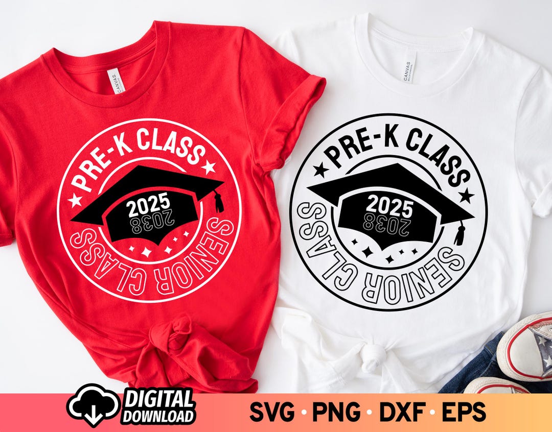 Pre-k Class 2025 Senior Class 2038 SVG, Pre-k Future Class, Graduation ...
