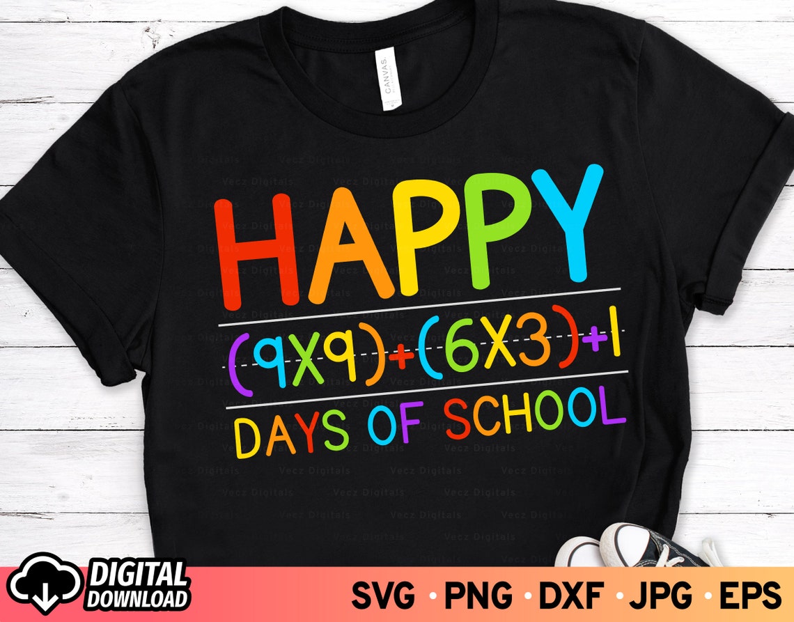 100 Days of School SVG Math Formula 100 Days of School Shirt - Etsy