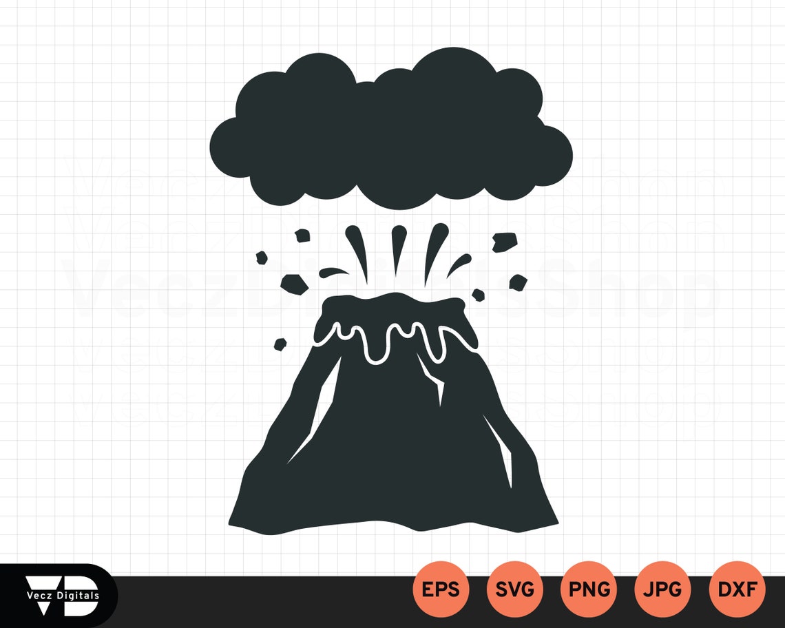 Volcano SVG Mountain SVG Volcano Eruption SVG Volcano Cut | Etsy