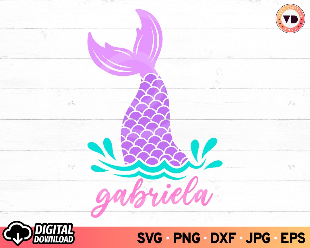 Mermaid Monogram SVG, Mermaid Tail Svg, Mermaid Svg, Mermaid Birthday ...