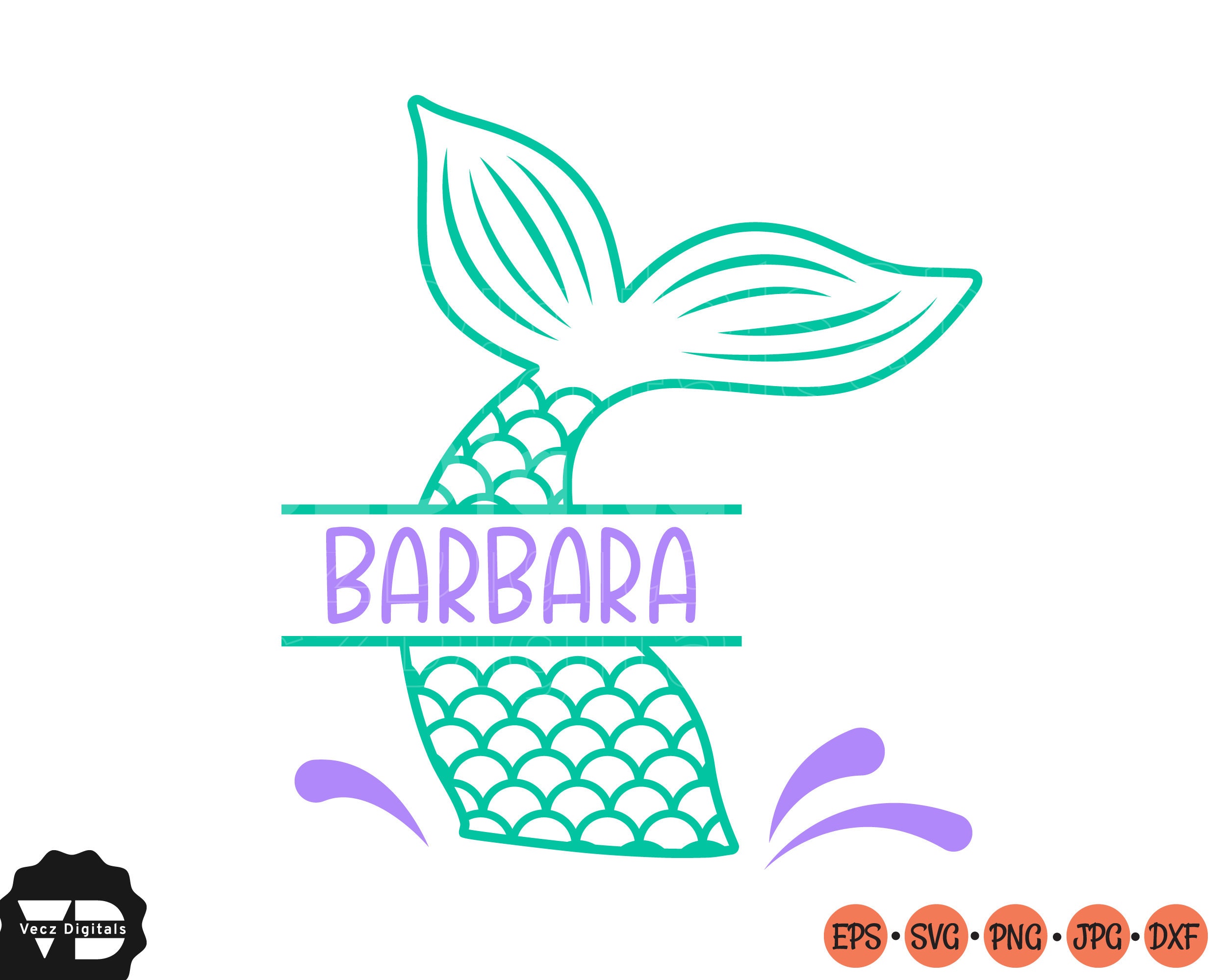 Mermaid Tail Name SVG Mermaid Birthday SVG Mermaid Tail SVG | Etsy